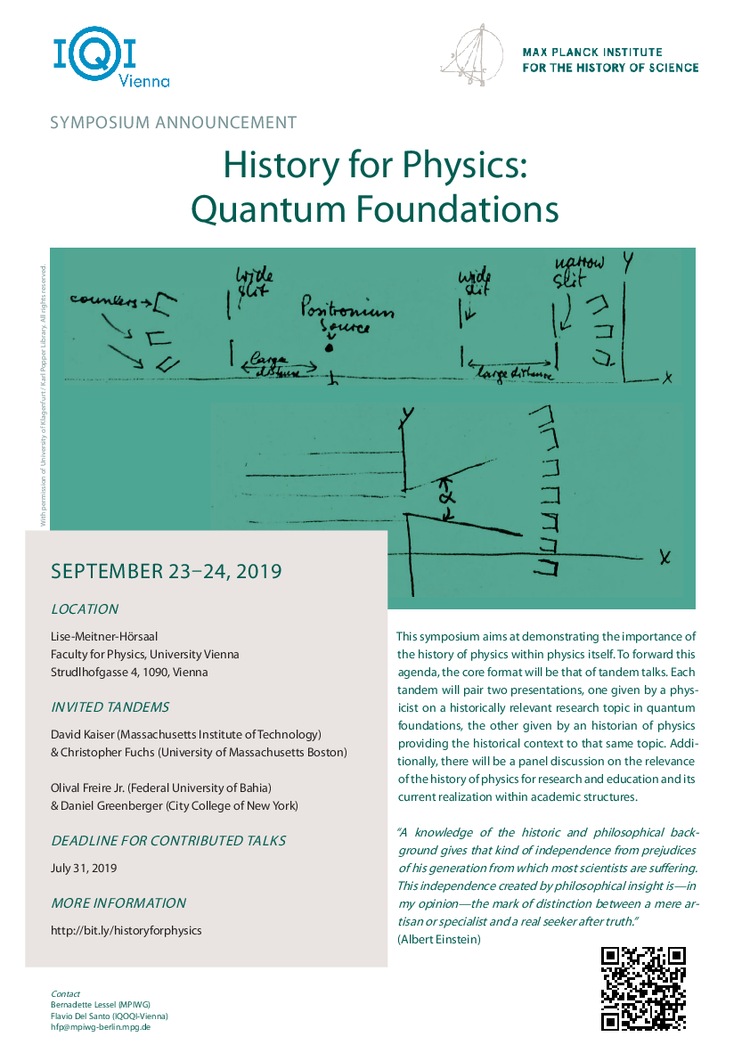 HISTORY FOR PHYSICS: QUANTUM FOUNDATIONS