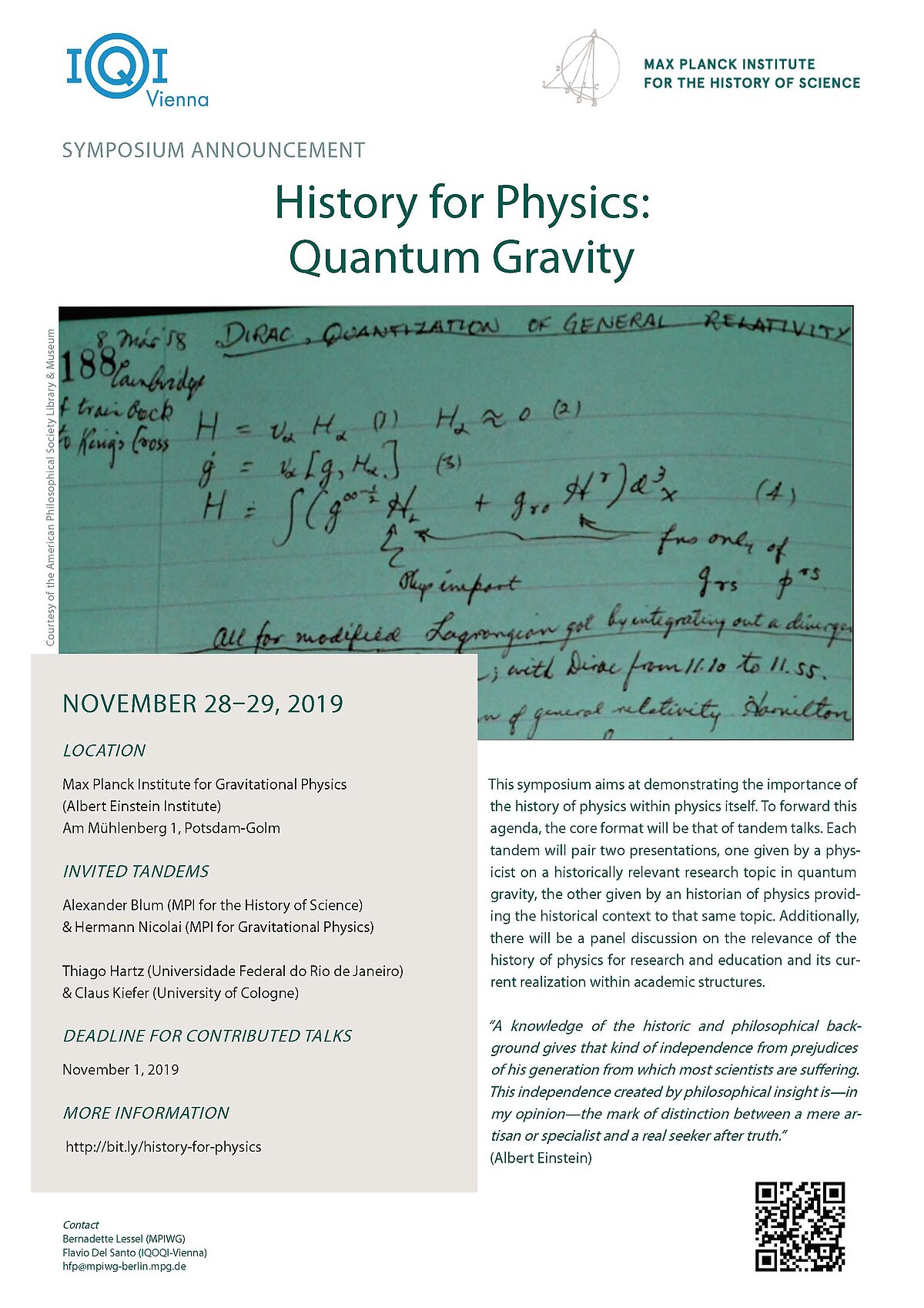 History for Physics: Quantum Gravity